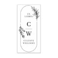 Chic Elegant Botanical Ex Libris Initials Name Rubber Stamp | Zazzle