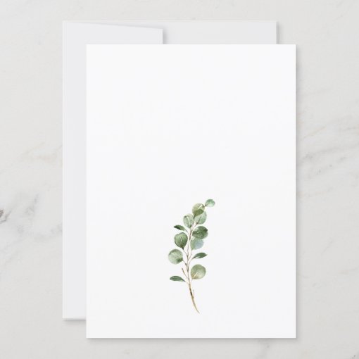 Chic Eucalyptus Greenery Gold Wedding Invitation | Zazzle