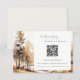 Chic Fall Autumn Landscape Wedding QR Code RSVP Enclosure Card | Zazzle