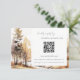 Chic Fall Autumn Landscape Wedding QR Code RSVP Enclosure Card | Zazzle