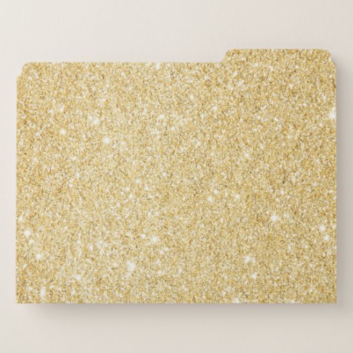 Chic Faux Gold Glitter Luxury File Folders | Zazzle