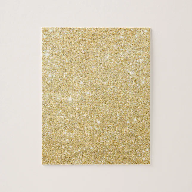 Chic Faux Gold Glitter Luxury Puzzle | Zazzle