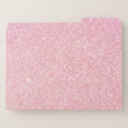 Chic Faux Pink Glitter Personalized File Folders | Zazzle