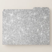 Chic Faux Silver Glitter Luxury File Folders | Zazzle