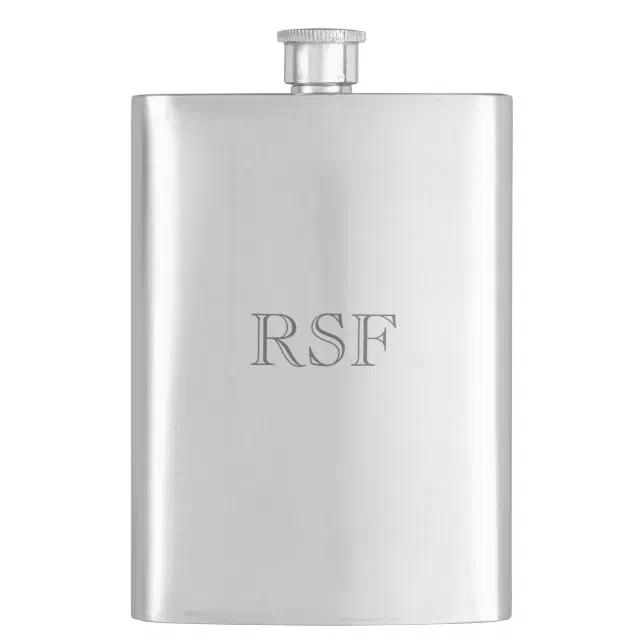 CHIC FLASK_CLASSIC MONOGRAM HIP FLASK | Zazzle
