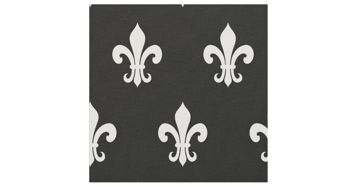 Chic fleur de lis pattern DIY hobby textile fabric | Zazzle