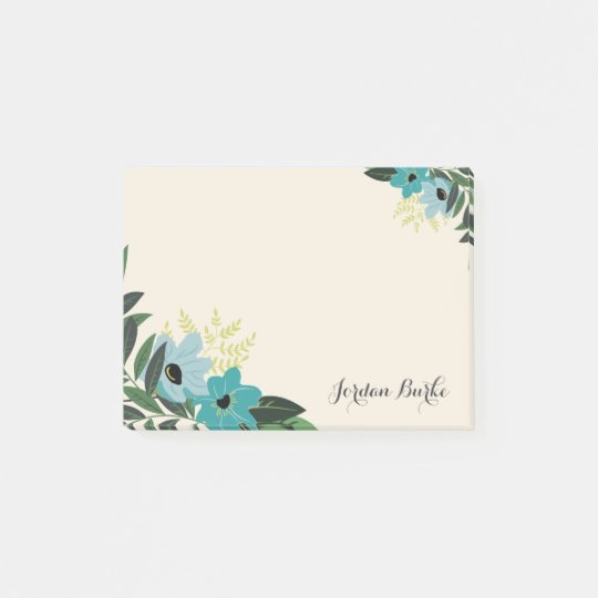 Chic Floral Border Monogram Post-it Notes | Zazzle.com