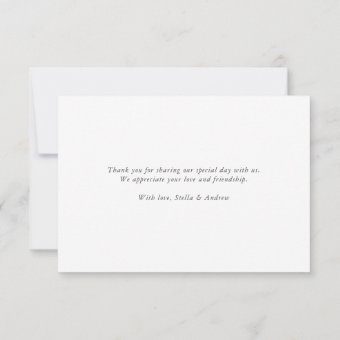 Chic Forever Thankful Script Thank You Photo Card | Zazzle