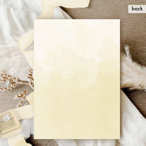 Chic Formal Champagne Monogram, Watercolor Wedding Invitation | Zazzle