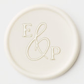 Chic Formal Simple Wedding Initials Wax Seal Sticker | Zazzle
