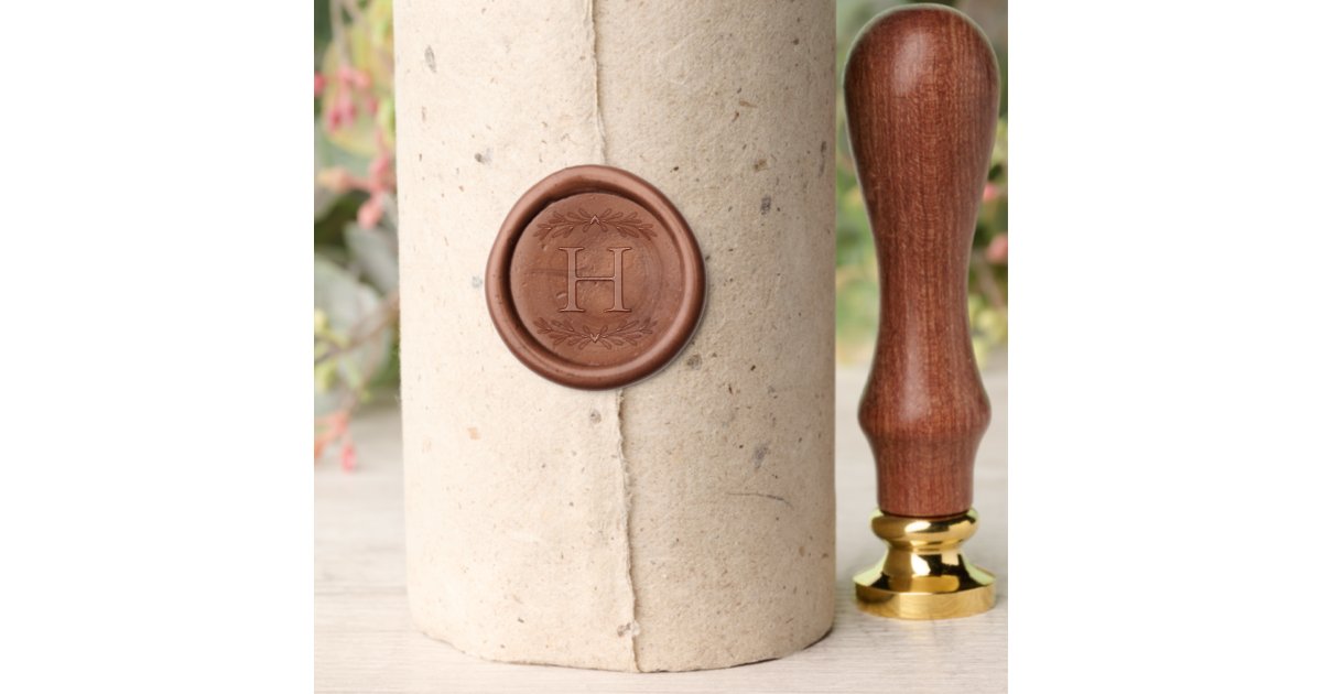 Chic Formal Wedding Monogram Wax Seal Stamp | Zazzle