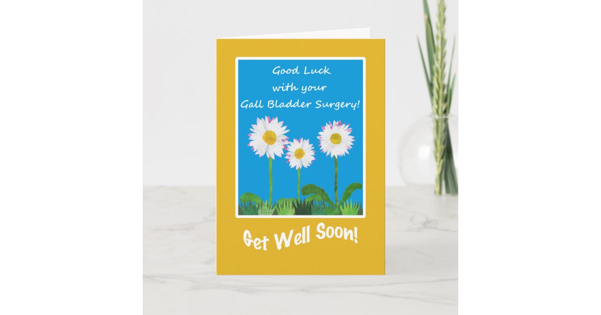 Chic Get Well Card, Gall Bladder Surgery, Daisies Card | Zazzle.com