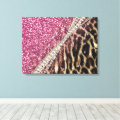 Chic Girly Leopard Print Pink Glitter | Zazzle
