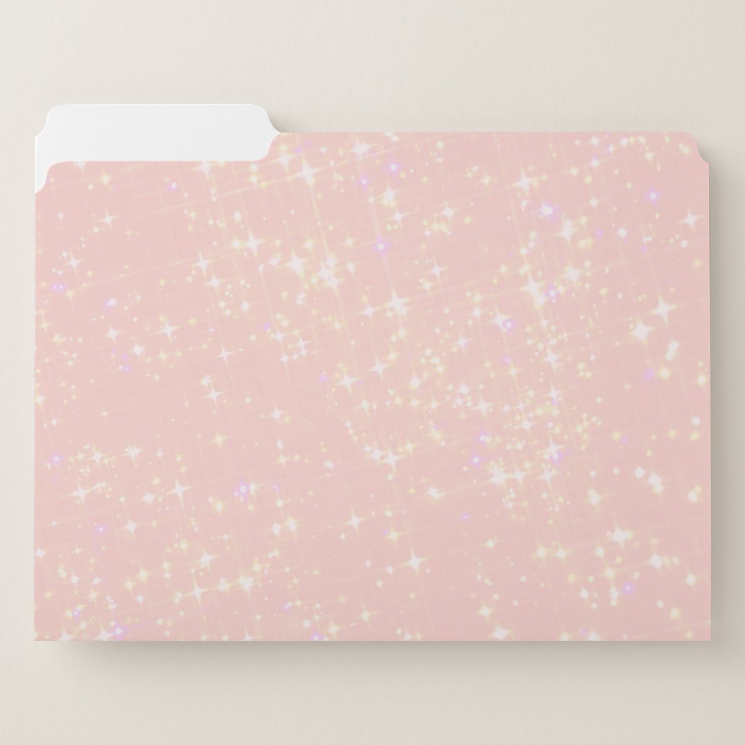 Chic Girly Pale Pink Glitter File Folder | Zazzle