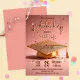 Chic Gleaming Gold Graduation Cap on Pink Invitation | Zazzle