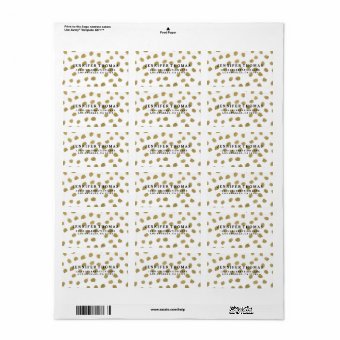 Chic Gold Address Labels | Zazzle