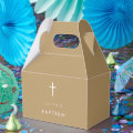 Chic Gold Baptism Favor Boxes | Zazzle