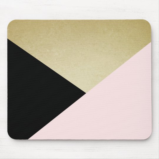 Chic Gold Black Pink Abstract Pattern Mouse Pad | Zazzle.com