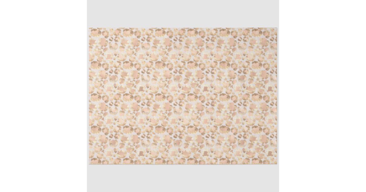 Chic Gold Blush Pink Leopard Print Tissue Paper | Zazzle
