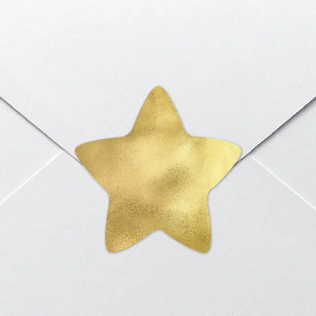 Chic Gold Faux Foil Star Stickers | Zazzle