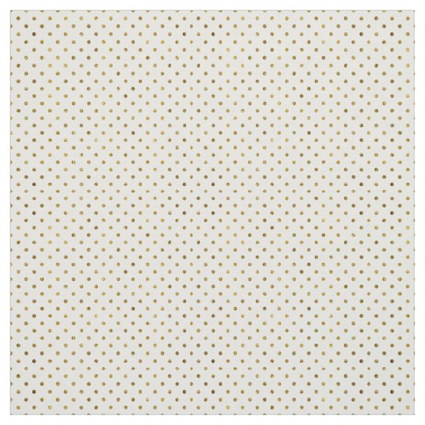 Chic Gold Glam Dots Fabric | Zazzle
