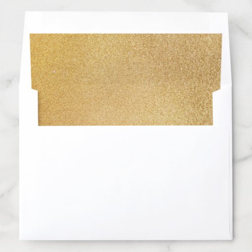 Chic Gold Glitter Glam Sparkle Envelope Liner | Zazzle