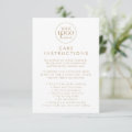Chic Gold Logo Product Care Instructions Enclosure Card | Zazzle