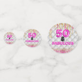 Chic Gold Pink Glitter 50 Fabulous 50th Birthday Confetti | Zazzle
