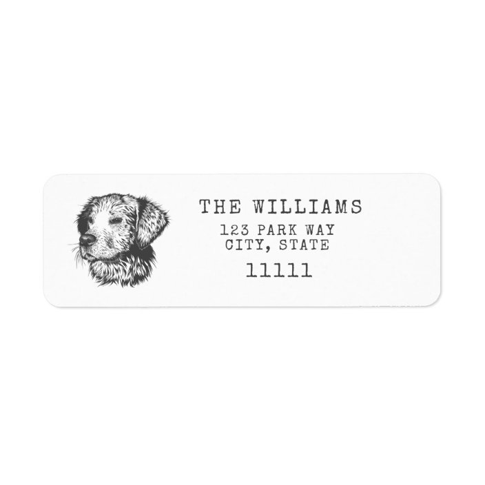 Chic Golden Retriever Return Address Labels | Zazzle.com