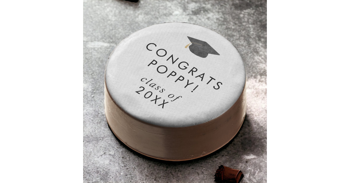 Chic Grad Cap Congrats Grad Name Graduation Chocolate Covered Oreo | Zazzle
