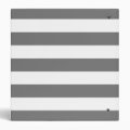 Chic Gray and Turquoise Striped Custom Monogram Binder | Zazzle