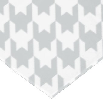 Chic gray dogtooth houndstooth pattern tablecloth | Zazzle