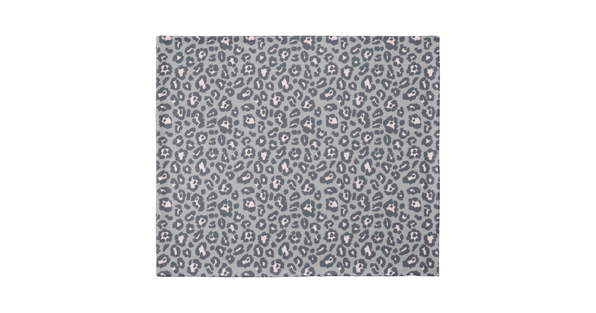 Chic Gray Leopard Print Pattern Duvet Cover | Zazzle