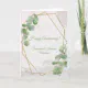 Chic Green Gold Greenery Customizable Anniversary Card | Zazzle