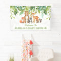 Chic Greenery Woodland Animals Welcome Backdrop Banner | Zazzle
