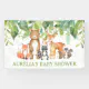 Chic Greenery Woodland Animals Welcome Backdrop Banner | Zazzle