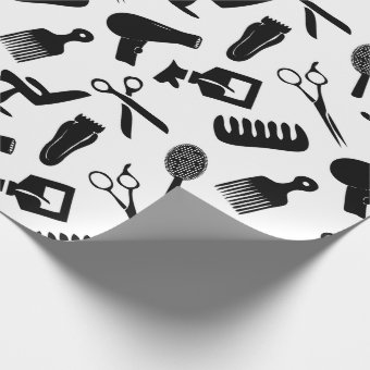 Chic Hair Stylist Pattern Wrapping Paper | Zazzle