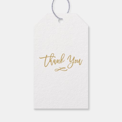 Chic Hand Lettered Gold Engagement Gift Tag | Zazzle