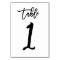 Chic Hand Lettered Table Number Card | Table 1 | Zazzle