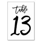 13 Table Number White Metallic Pink Rose Gold Table Number | Zazzle.com