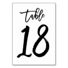 18 Table Number White Metallic Pink Rose Gold Table Number | Zazzle.com