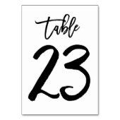 Chic Hand Lettered Table Number Card | Table 23 | Zazzle