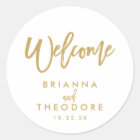 Wedding Welcome Thank You Hotel Custom Favor Bag Square Sticker ...