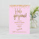 Chic Hello Gorgeous Galentine Gold Confetti Pink Invitation | Zazzle