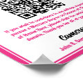 Chic Hot Pink Graduate College Fund QR Code Poster | Zazzle