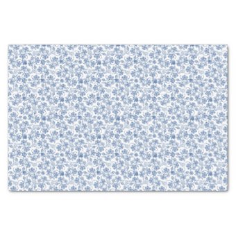 Chic Indigo Blue Ethnic Floral Print Tissue Paper | Zazzle