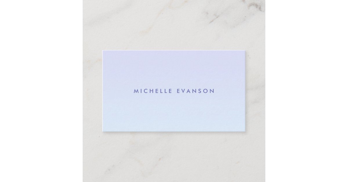 Chic Lavender Blue Gradient Pattern Business Card | Zazzle