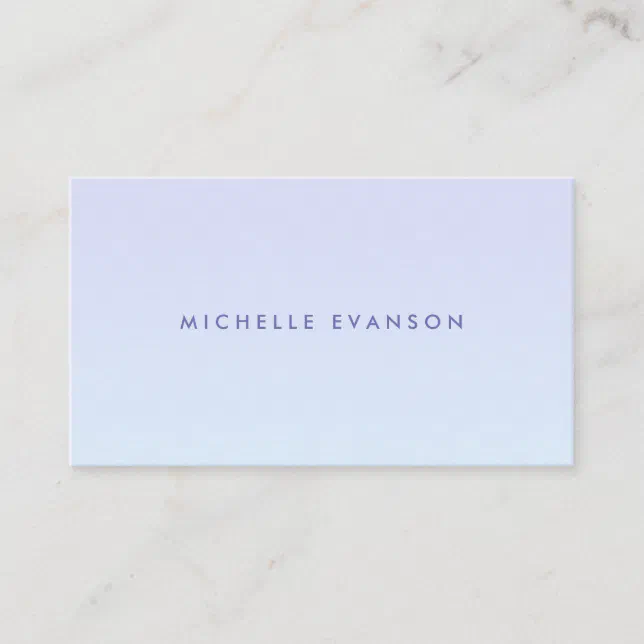 Chic Lavender Blue Gradient Pattern Business Card | Zazzle