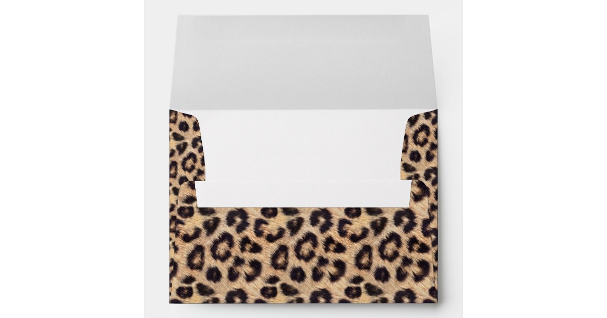 Chic Leopard Print Elegant Animal Envelope | Zazzle