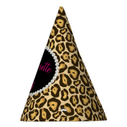 Chic Leopard Print Pearls, Bachelorette Party Hats | Zazzle